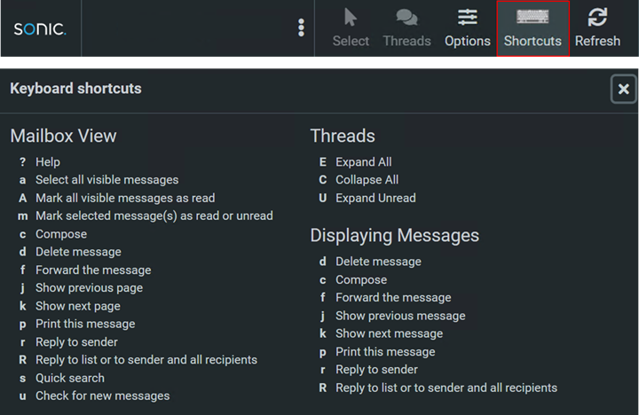 Sonic Webmail – Sonic